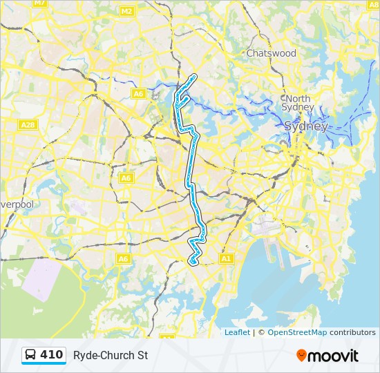 410 Route: Schedules, Stops & Maps - Ryde-Church St