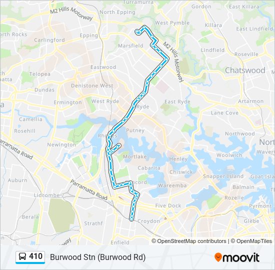 410 Route: Schedules, Stops & Maps - Burwood Stn (Burwood Rd) (Updated)