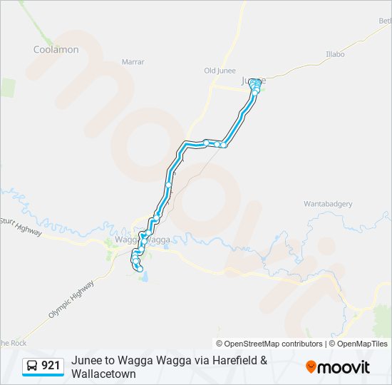 921 Route: Schedules, Stops & Maps - Junee (Updated)