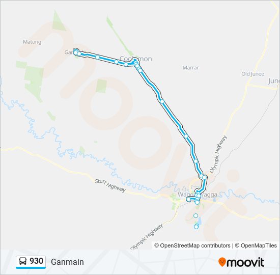 930 Route: Schedules, Stops & Maps - Ganmain (Updated)