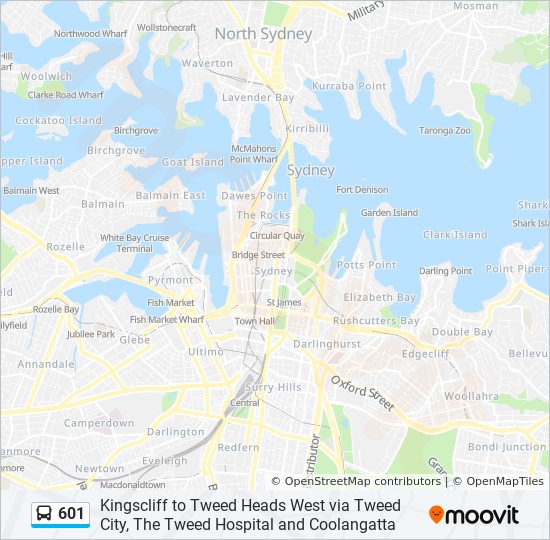 601 Route: Schedules, Stops & Maps - Kingscliff TAFE (Updated)
