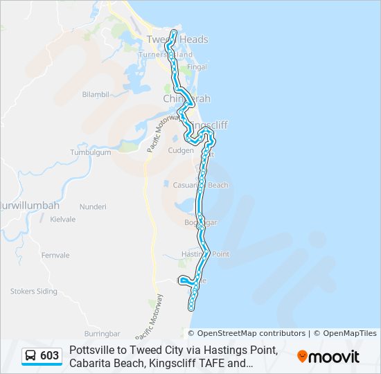 603 Route: Schedules, Stops & Maps - Tweed Heads (Updated)