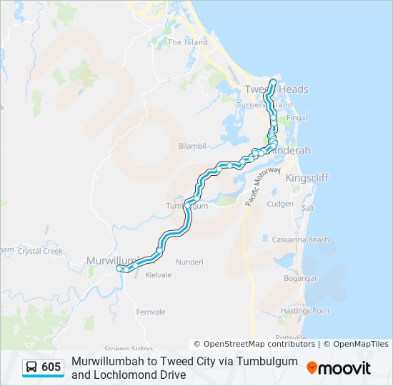 605 Route: Schedules, Stops & Maps - Tweed Heads (Updated)