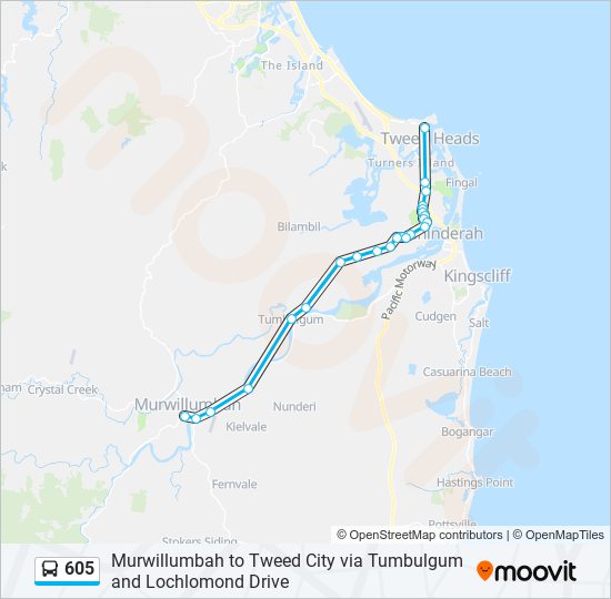 605 Route: Schedules, Stops & Maps - Tweed Heads (Updated)