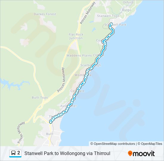 2 Route: Schedules, Stops & Maps - Thirroul (Updated)