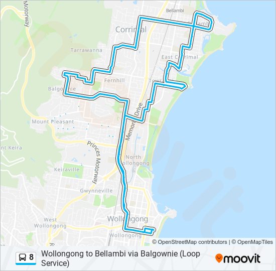 8 Route Schedules Stops Maps Wollongong Updated 