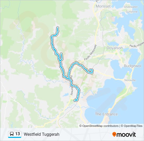 13 Route: Schedules, Stops & Maps - Westfield Tuggerah (Updated)
