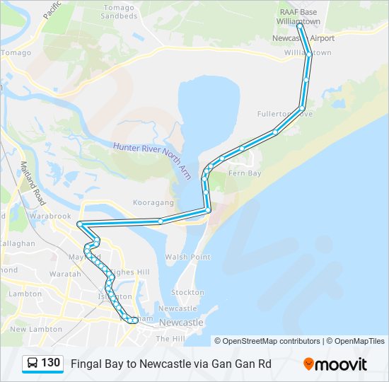 130 Route: Schedules, Stops & Maps - Newcastle Airport (Updated)