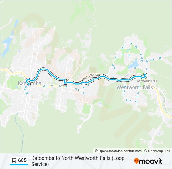 685 Route: Schedules, Stops & Maps - Wentworth Falls Stn (Updated)