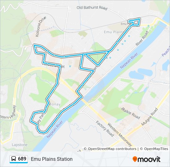 689 Route: Schedules, Stops & Maps - Emu Plains Station (Updated)