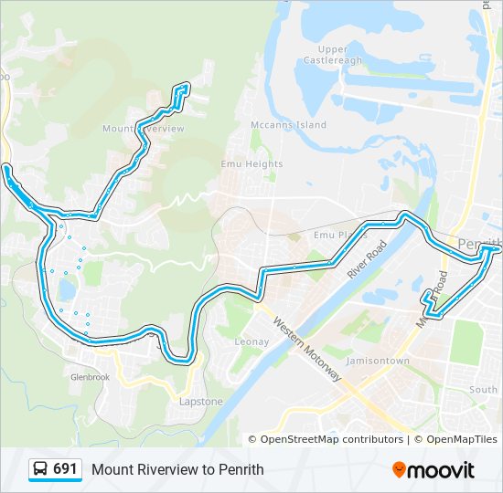 691 Route: Schedules, Stops & Maps - Penrith Panthers (Updated)