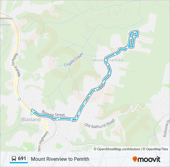 691 Route: Schedules, Stops & Maps - Blaxland Station (Updated)