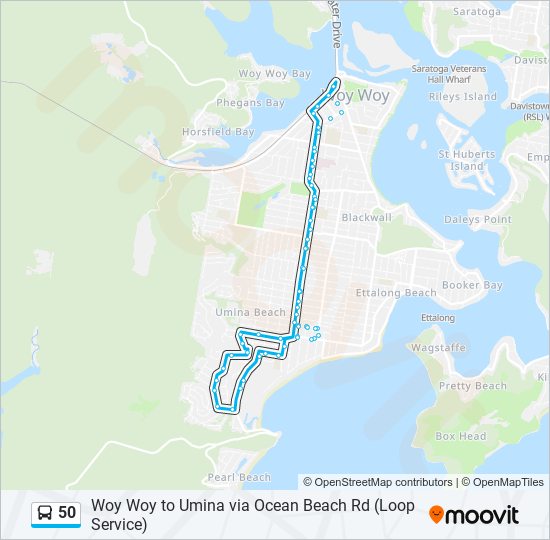 50 Route: Schedules, Stops & Maps - Woy Woy (Updated)