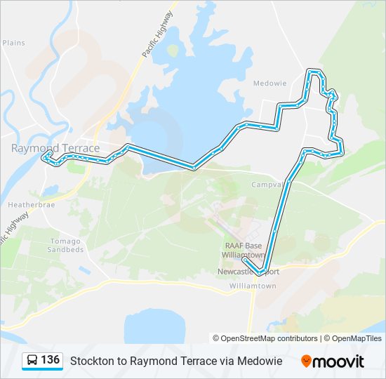 136 Route: Schedules, Stops & Maps - Newcastle Airport (Updated)