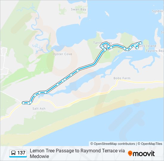 137 Route: Schedules, Stops & Maps - Nelson Bay Rd opp Sal (Updated)