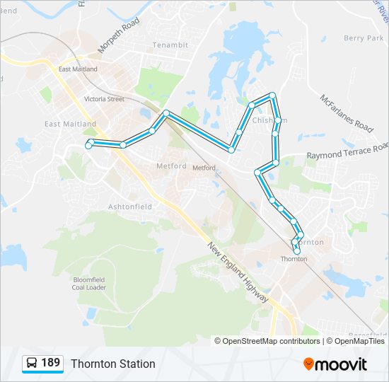 189 Route: Schedules, Stops & Maps - Thornton Station (Updated)
