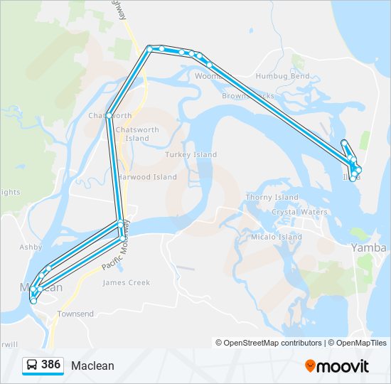 386 Route: Schedules, Stops & Maps - Maclean (Updated)