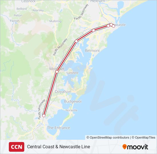 ccn Route: Schedules, Stops & Maps - Wyong (Updated)