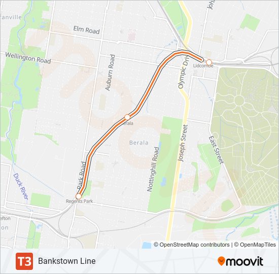 t3 Route: Schedules, Stops & Maps - City Circle via Bankstown (Updated)
