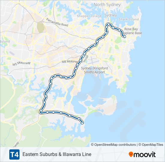 t4 Route: Schedules, Stops & Maps - Cronulla (Updated)
