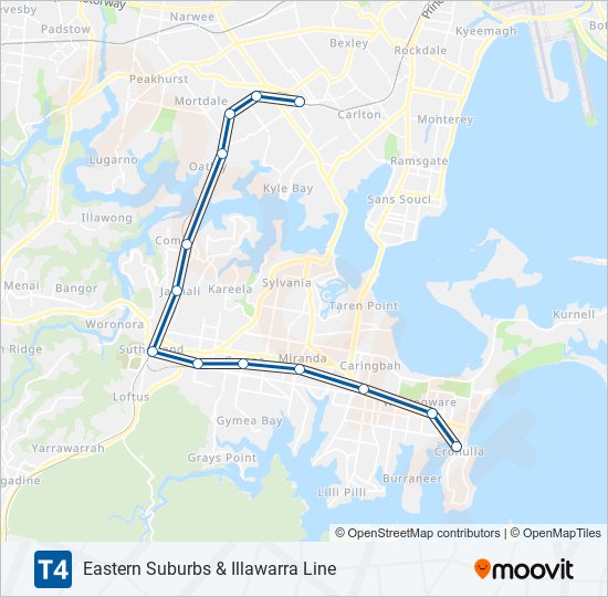t4 Route: Schedules, Stops & Maps - Hurstville (Updated)
