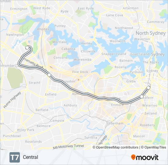 t7 Route: Schedules, Stops & Maps - Central (Updated)
