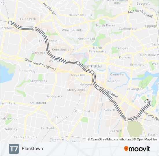 t7 Route: Schedules, Stops & Maps - Blacktown (Updated)