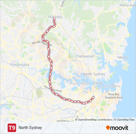 t9 Route: Schedules, Stops & Maps - Chatswood (Updated)