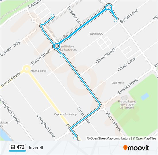 472 Route: Schedules, Stops & Maps - Inverell (Updated)
