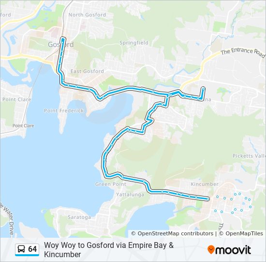 64 Route: Schedules, Stops & Maps - Kincumber (Updated)
