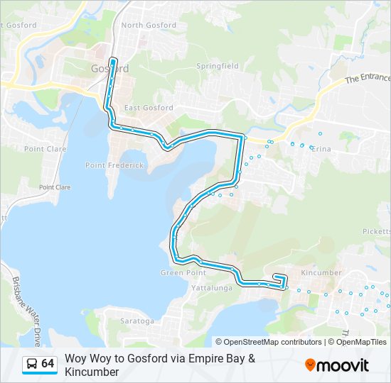 64 Route: Schedules, Stops & Maps - Kincumber (Updated)