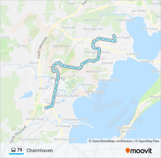 79 Route: Schedules, Stops & Maps - Charmhaven (Updated)