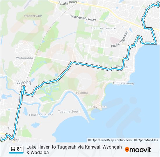 81 Route: Schedules, Stops & Maps - Tuggerah (Updated)