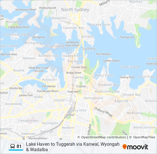 81 Route: Schedules, Stops & Maps - Wyong (Updated)