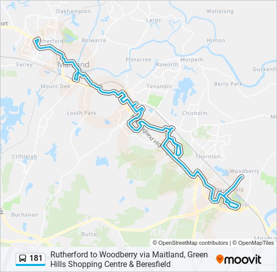 181 Route: Schedules, Stops & Maps - Woodberry (Updated)