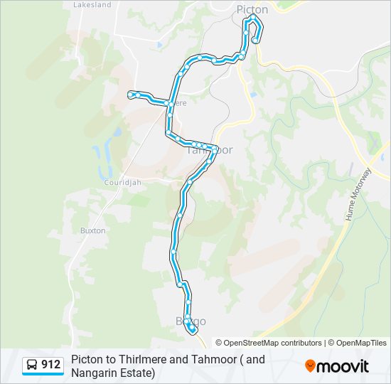 912 Route: Schedules, Stops & Maps - Bargo (Updated)