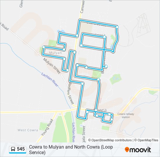 545 Route: Schedules, Stops & Maps - Cowra (Updated)