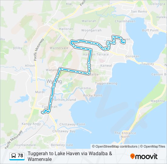 78 Route: Schedules, Stops & Maps - Westfield Tuggerah (Updated)