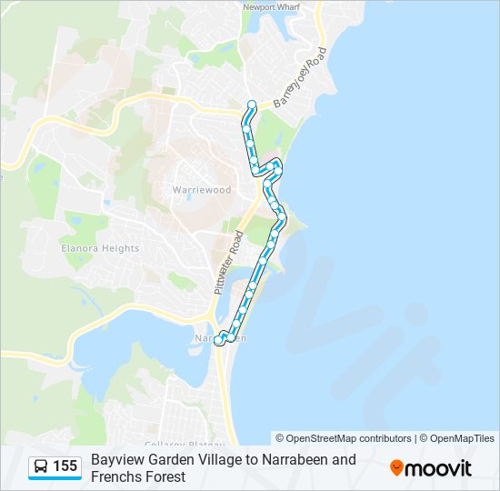 155 Route: Schedules, Stops & Maps - Mona Vale (Updated)