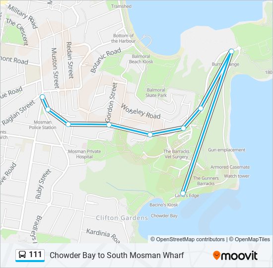 111 Route: Schedules, Stops & Maps - Mosman Jn (Updated)