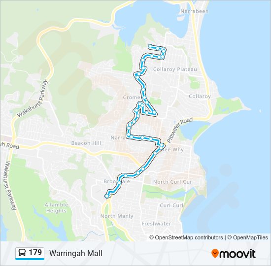 179 Route: Schedules, Stops & Maps - Warringah Mall (Updated)