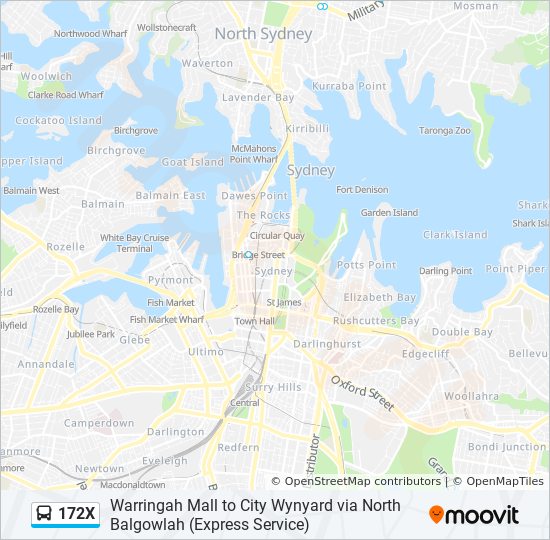 172x Route: Schedules, Stops & Maps - City Wynyard (Updated)