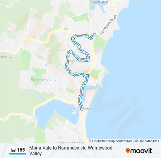 185 Route: Schedules, Stops & Maps - Narrabeen (Updated)