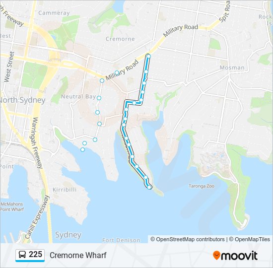 225 Route: Schedules, Stops & Maps - Cremorne Wharf (Updated)