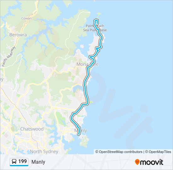199 Route: Schedules, Stops & Maps - Manly (Updated)