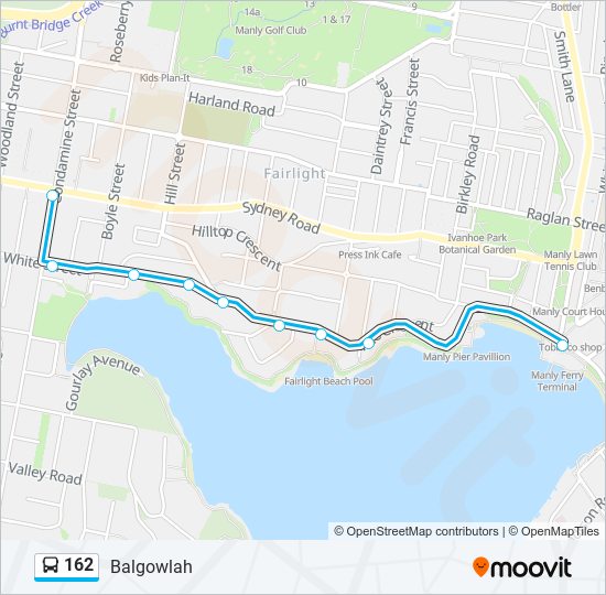 162 Route: Schedules, Stops & Maps - Balgowlah (Updated)