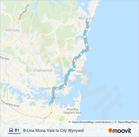 b1 Route: Schedules, Stops & Maps - Mona Vale (Updated)