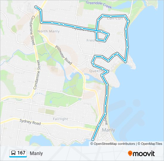 167 Route: Schedules, Stops & Maps - Manly (Updated)
