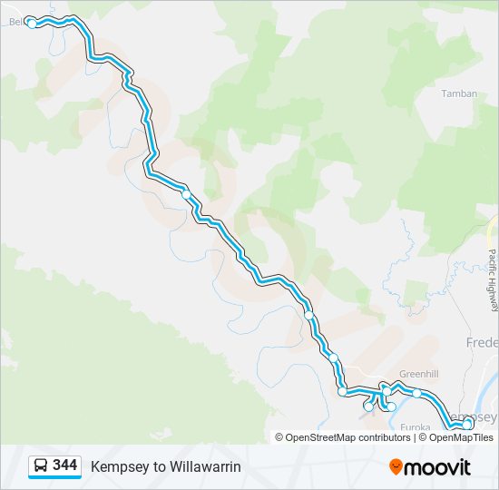 344 Route: Schedules, Stops & Maps - Bellbrook (Updated)