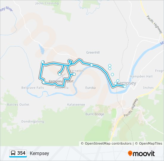 354 Route: Schedules, Stops & Maps - Kempsey (Updated)